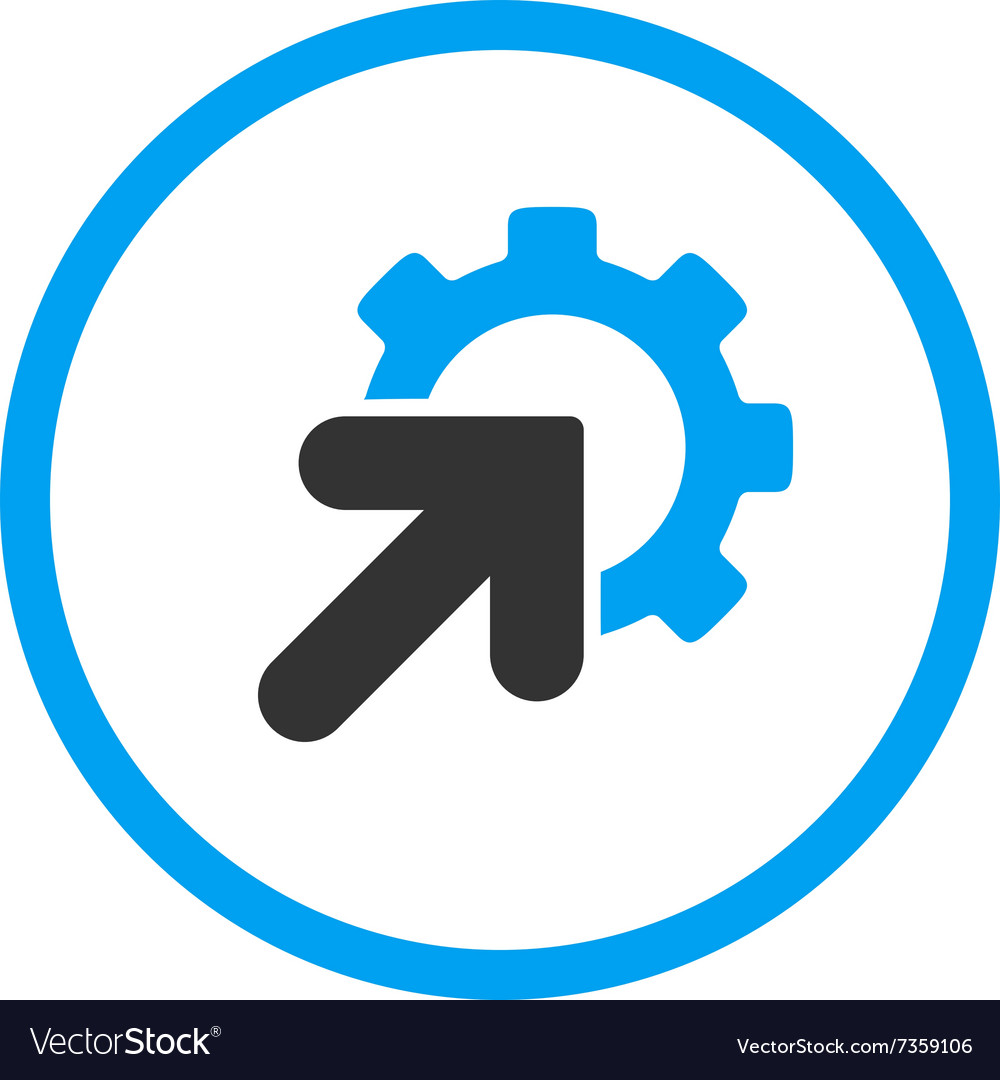 Integration rounded icon Royalty Free Vector Image