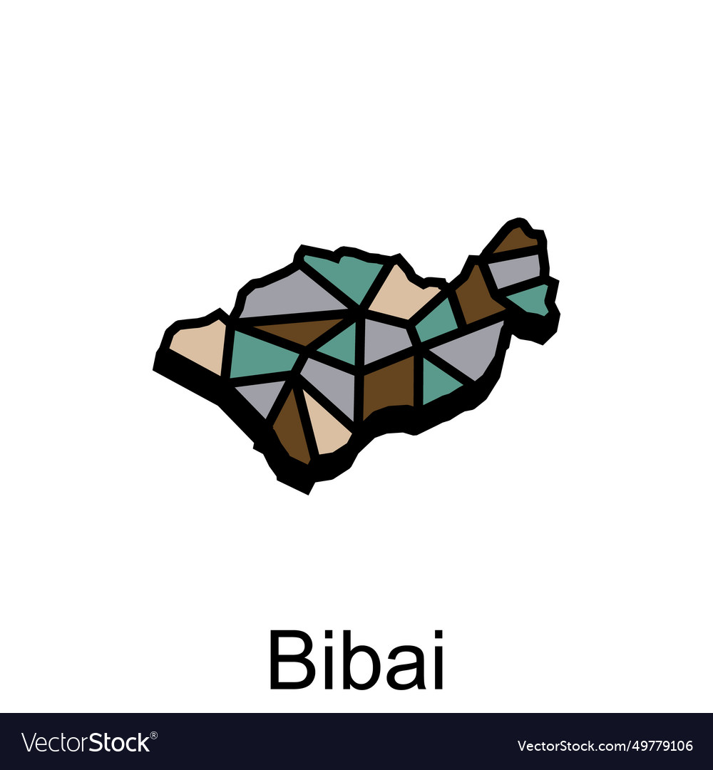 Map city of bibai world map international Vector Image