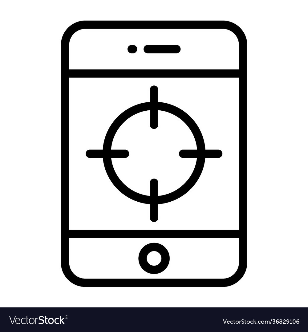 Mobile target Royalty Free Vector Image - VectorStock