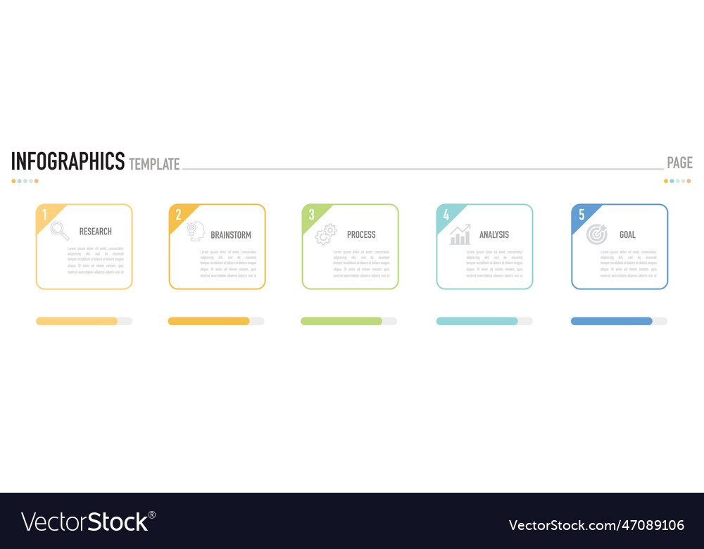 Rectangular infographic for business presentation Vector Image
