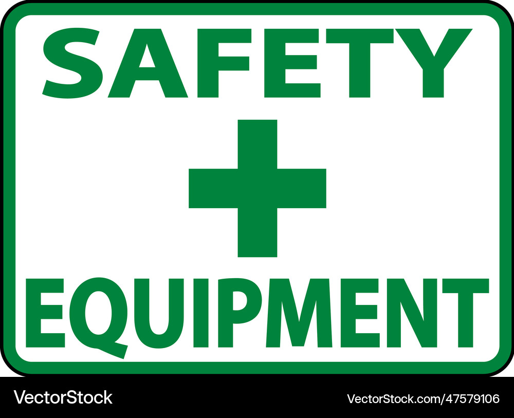 Safety equipment sign on white background Vector Image