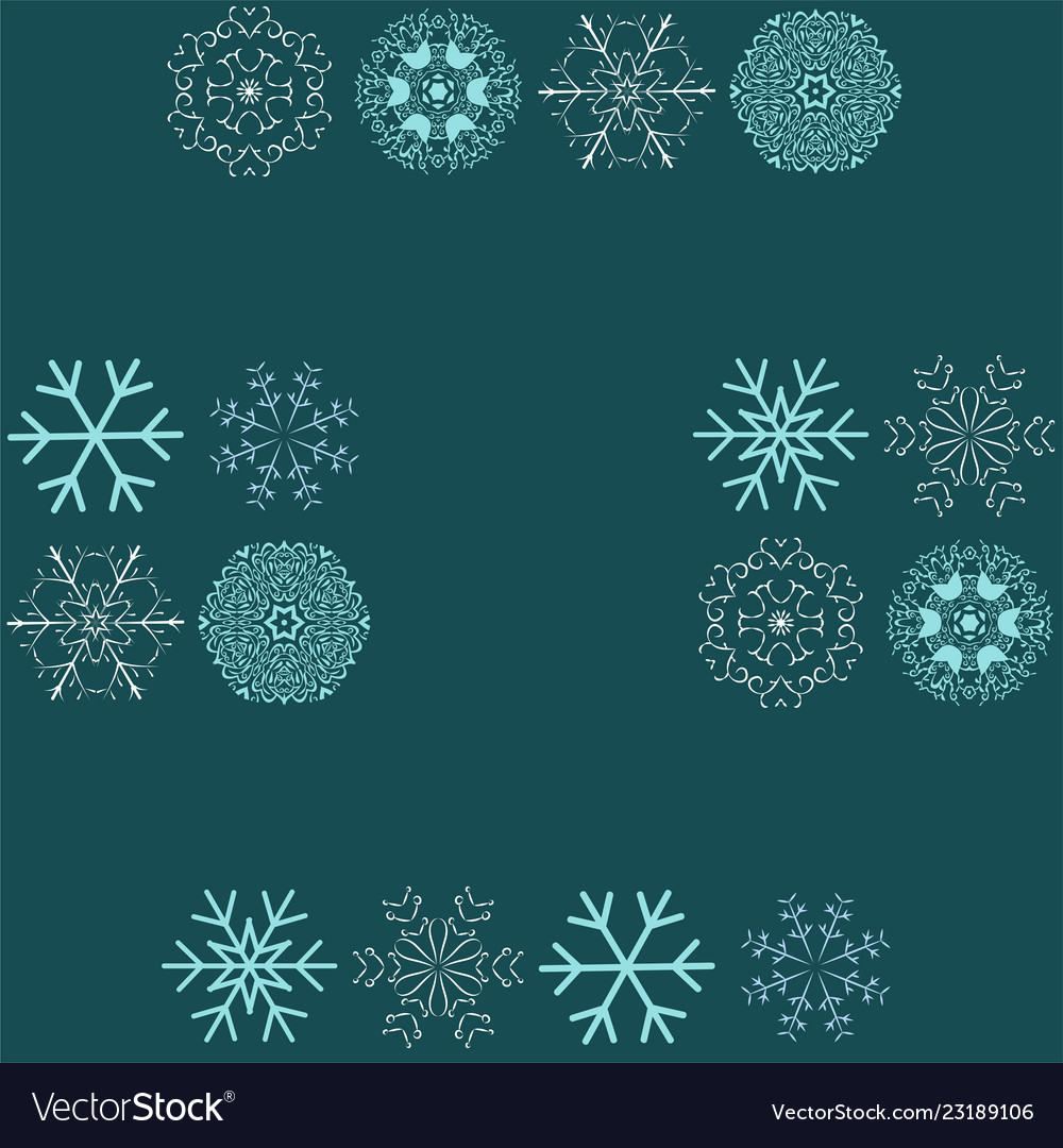 Seamless pattern with snowflakes winter Royalty Free Vector