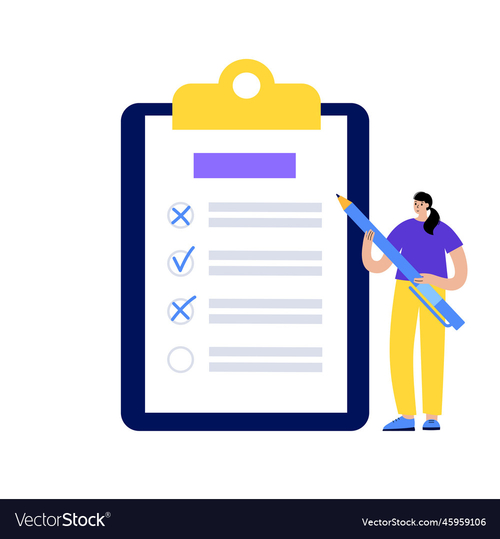 Survey form document Royalty Free Vector Image