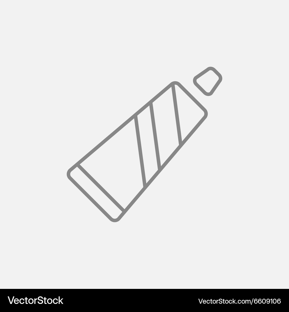 Tube of toothpaste line icon Royalty Free Vector Image