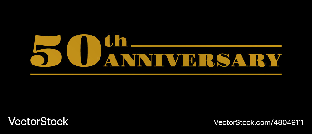 50th anniversary icon or logo 50 years text Vector Image