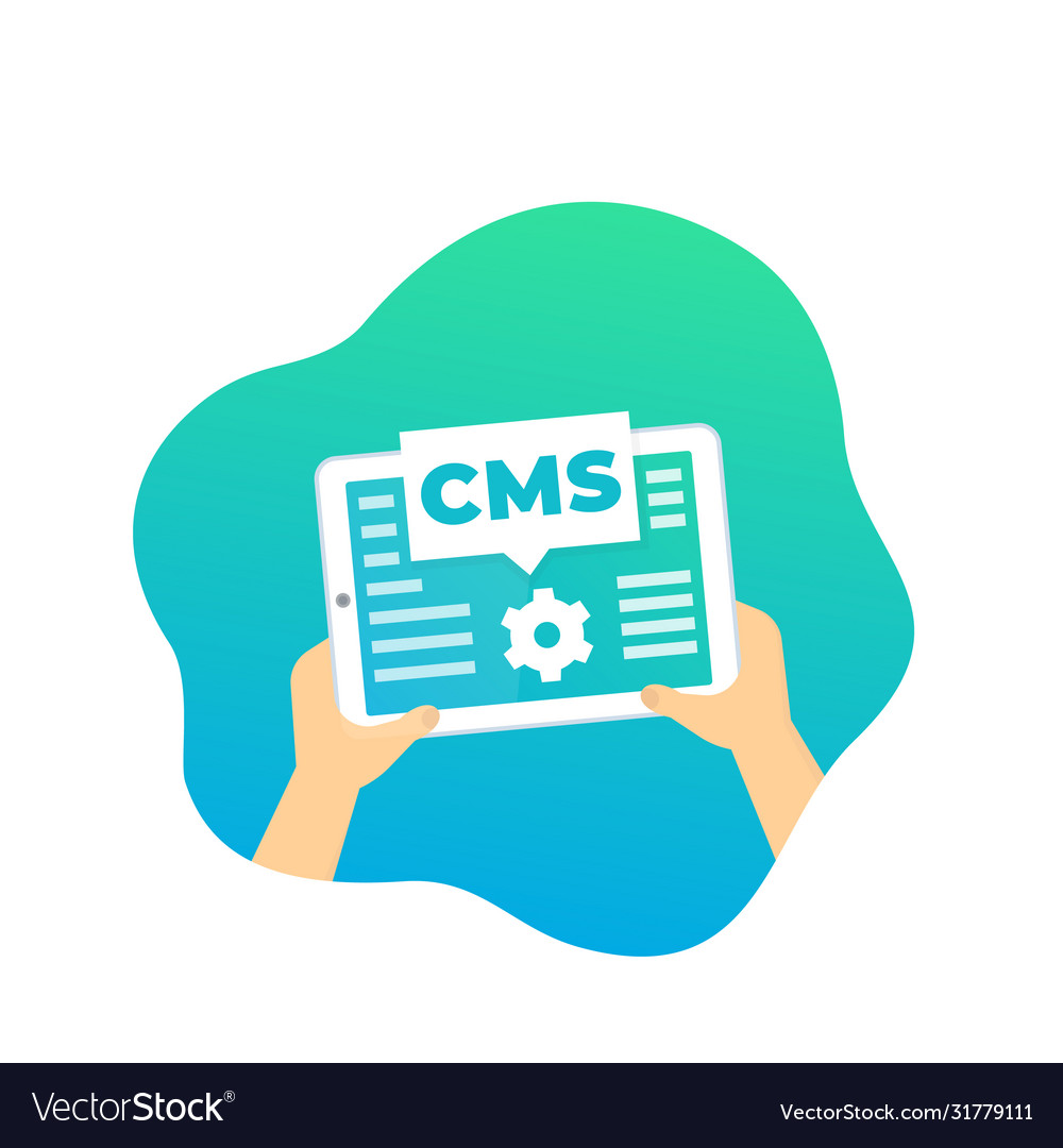 Cms content management system Royalty Free Vector Image