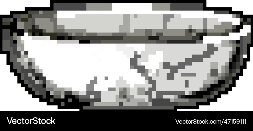 Healthy marble bowl game pixel art Royalty Free Vector Image