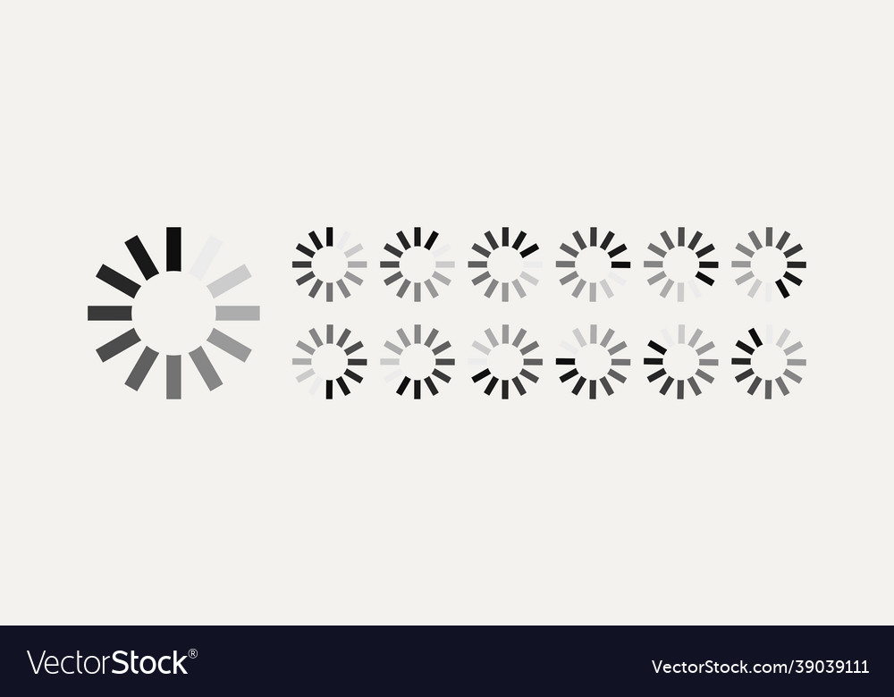 Loading symbol for motion design Royalty Free Vector Image