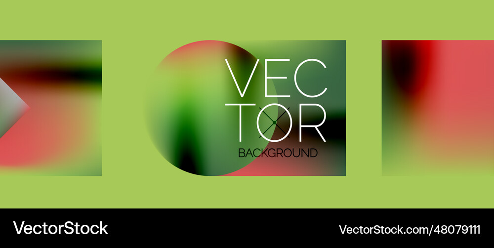 Squares and circles design fluid color gradients Vector Image