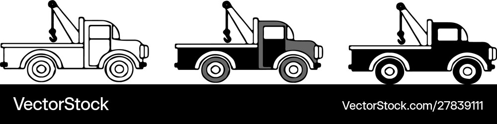 Tow car icon isolated on white background Vector Image