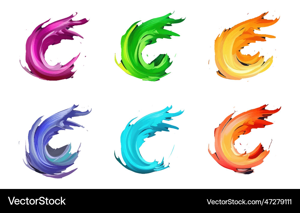 Ui set of swirl tornado Royalty Free Vector Image
