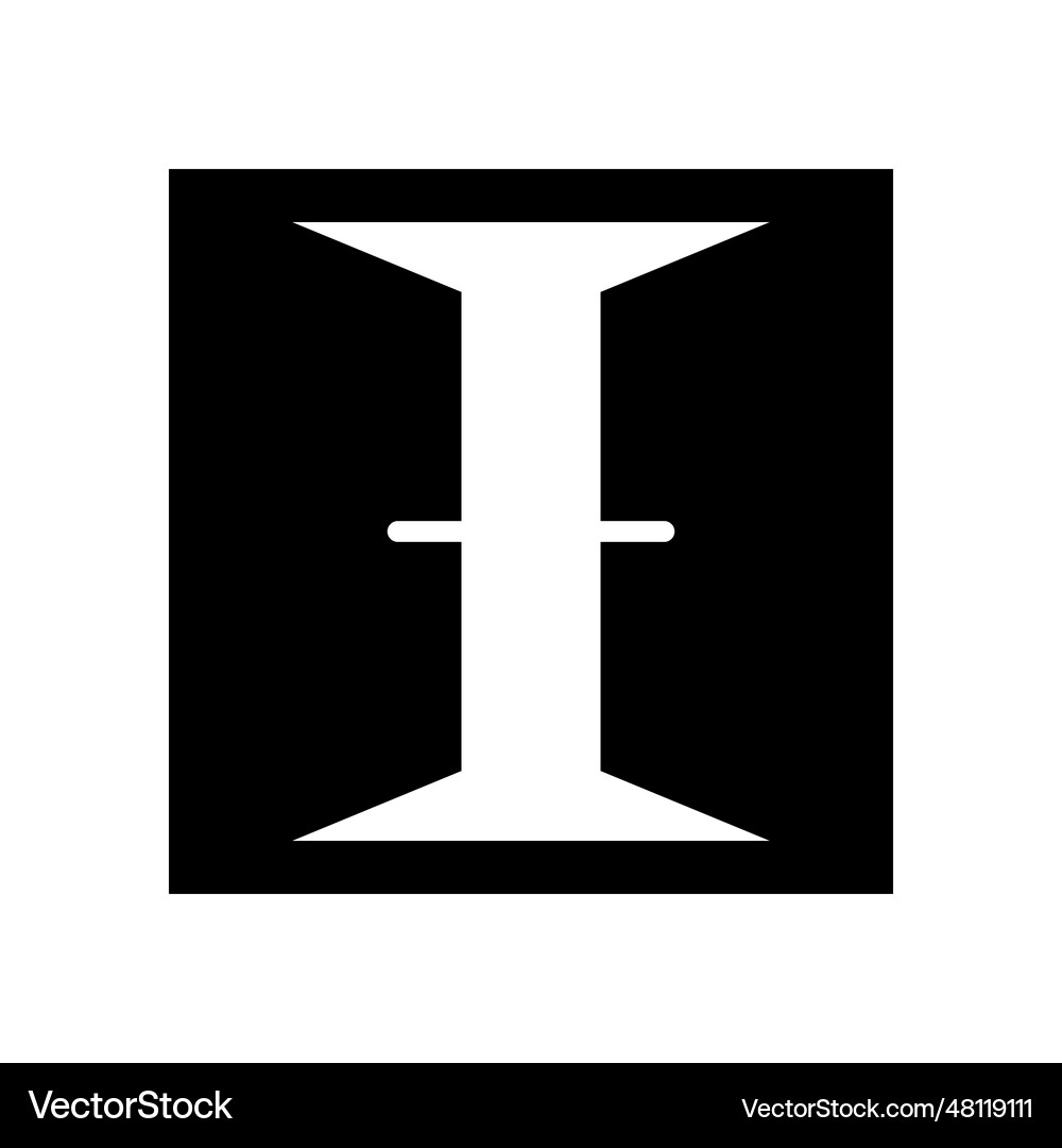Window glyph icon for personal and commercial use Vector Image