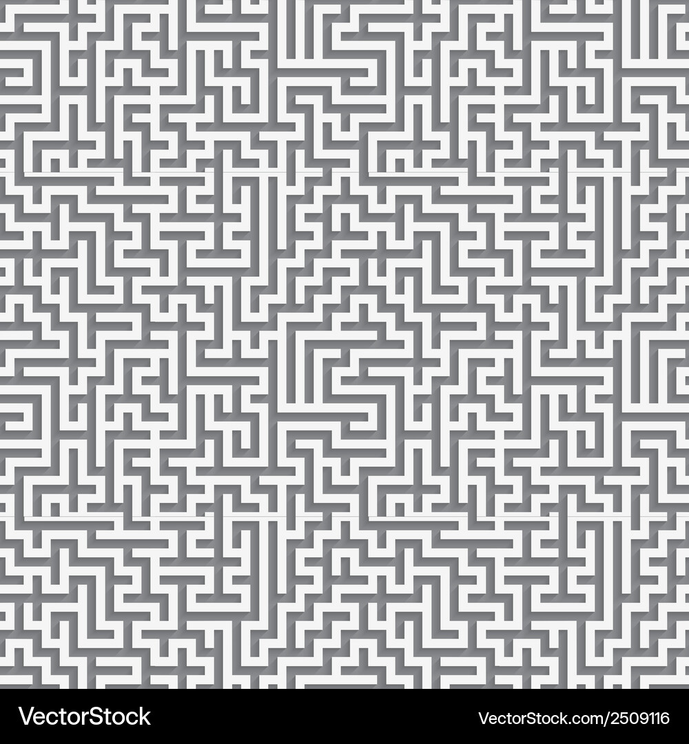 Abstract seamless background with maze ornament Vector Image