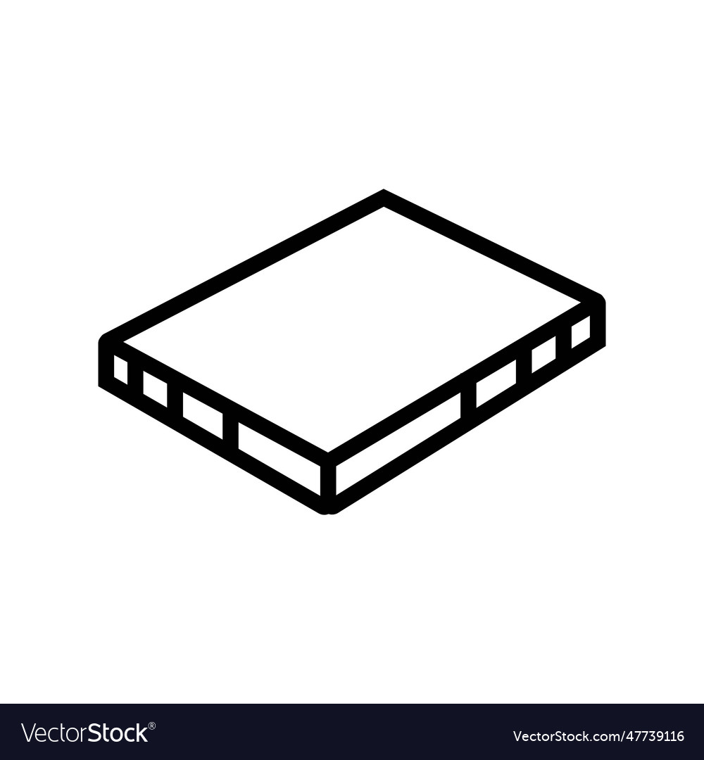 Concrete Slab Civil Engineer Line Icon Royalty Free Vector