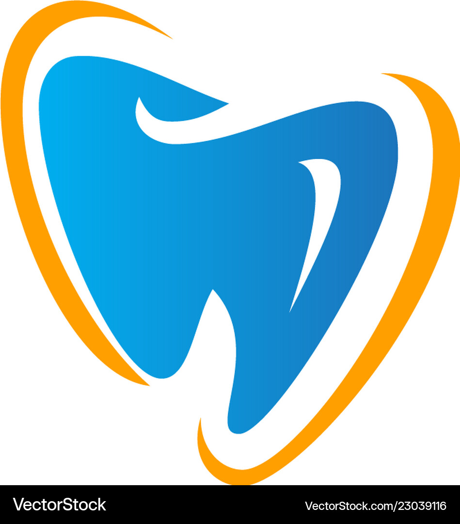 Dent tooth sign business logo Royalty Free Vector Image