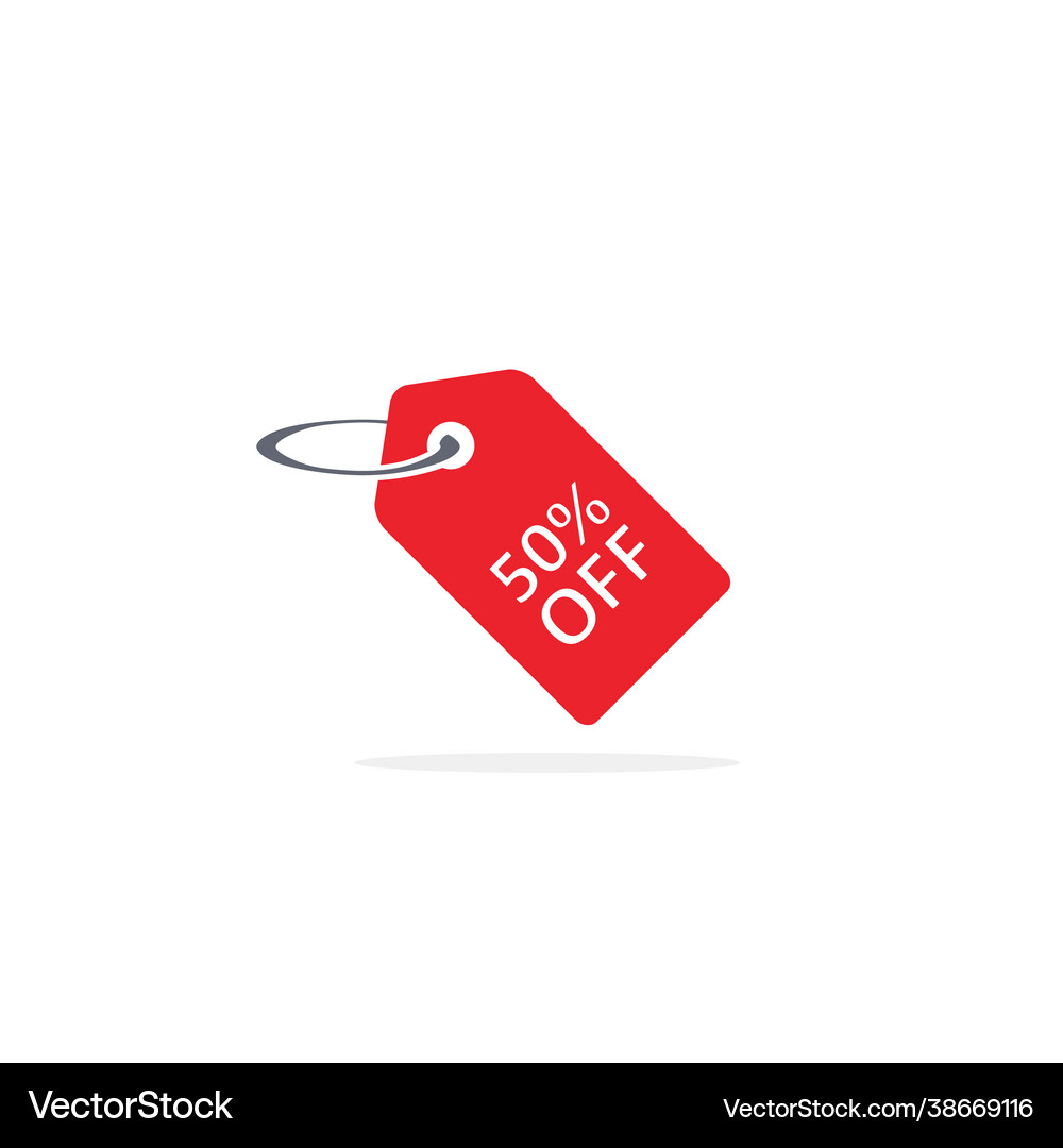 Discount price label icon isolated Royalty Free Vector Image
