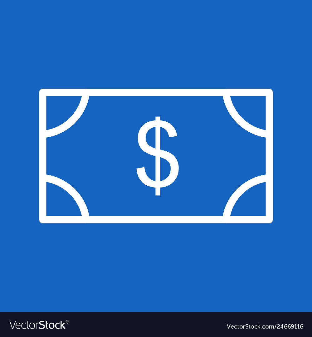 Dollar note icon Royalty Free Vector Image - VectorStock