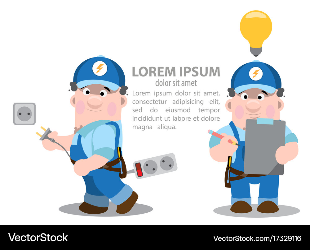 Infographics electrician energetics Royalty Free Vector