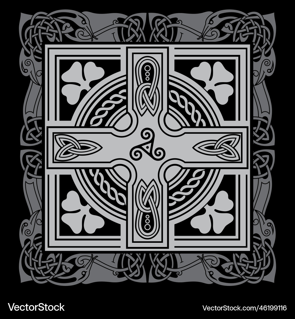 Irish celtic design in vintage retro style Vector Image