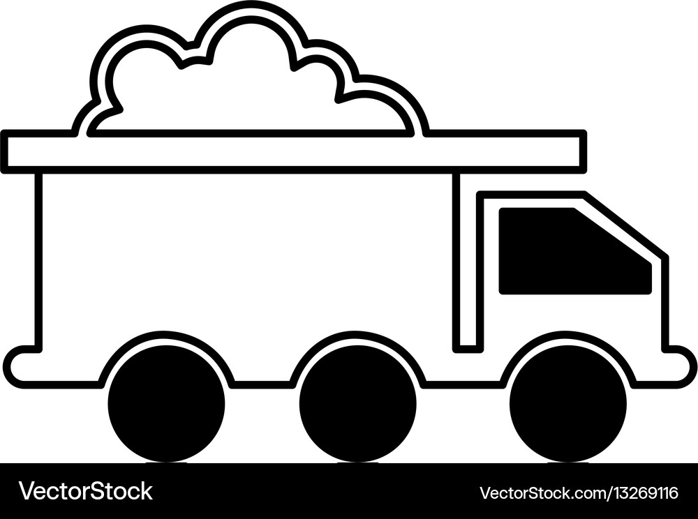 Mining truck vehicle isolated icon Royalty Free Vector Image