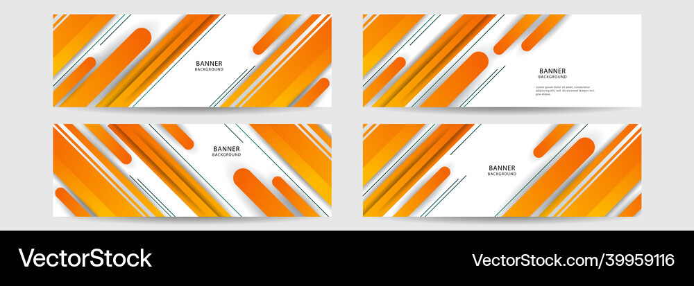 Orange abstract banner background business Vector Image