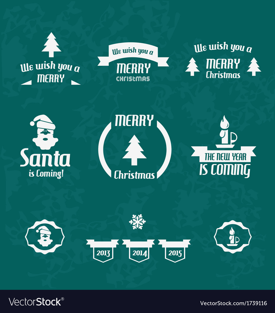 Set of christmas vintages for christmas Royalty Free Vector