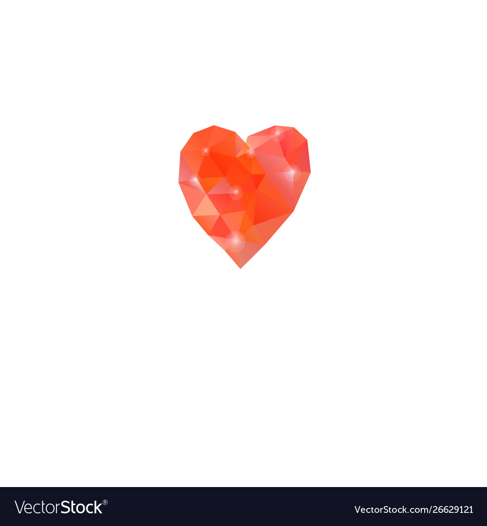 Bright red heart Royalty Free Vector Image - VectorStock