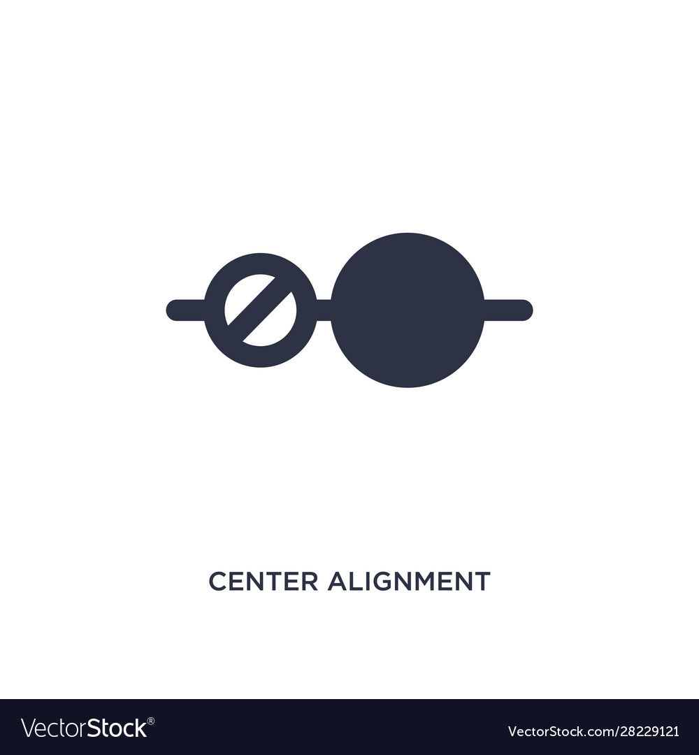 Center alignment icon on white background simple Vector Image