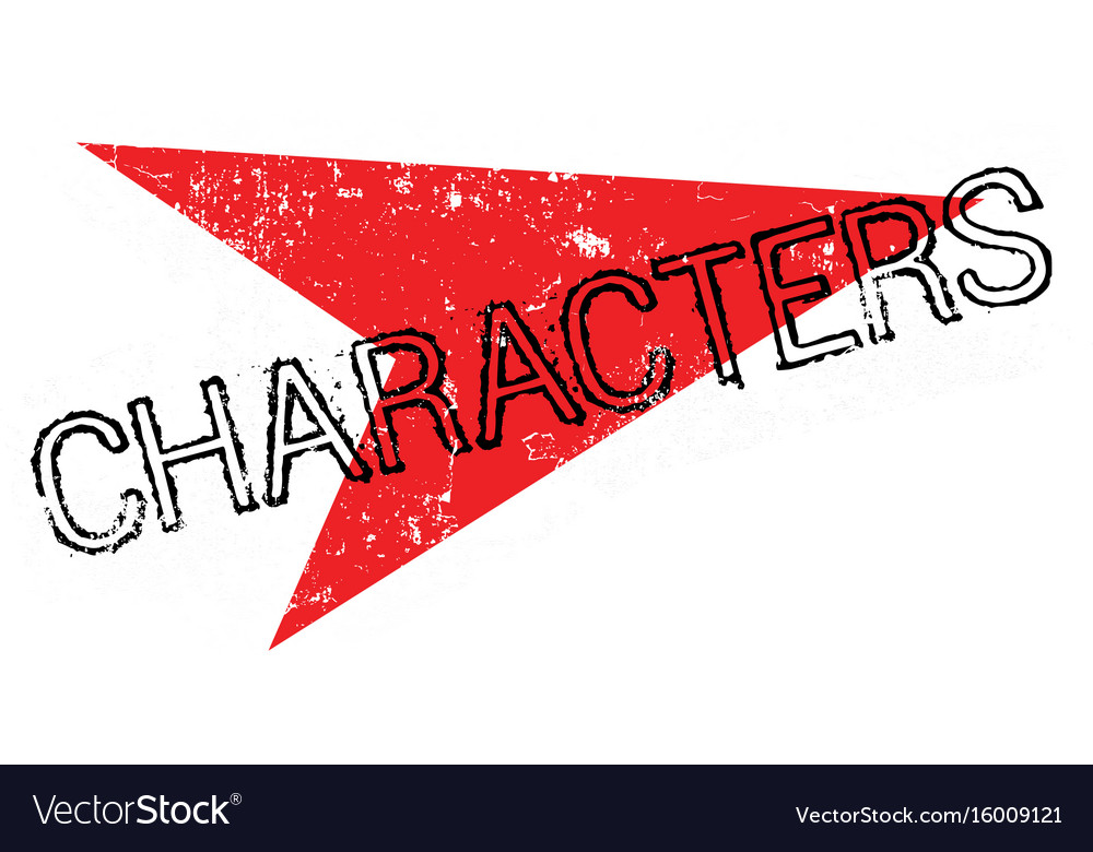 Characters rubber stamp Royalty Free Vector Image