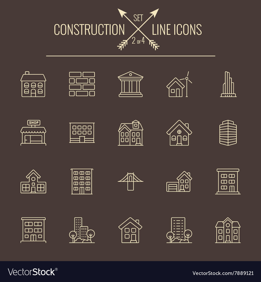 Construction icon set Royalty Free Vector Image