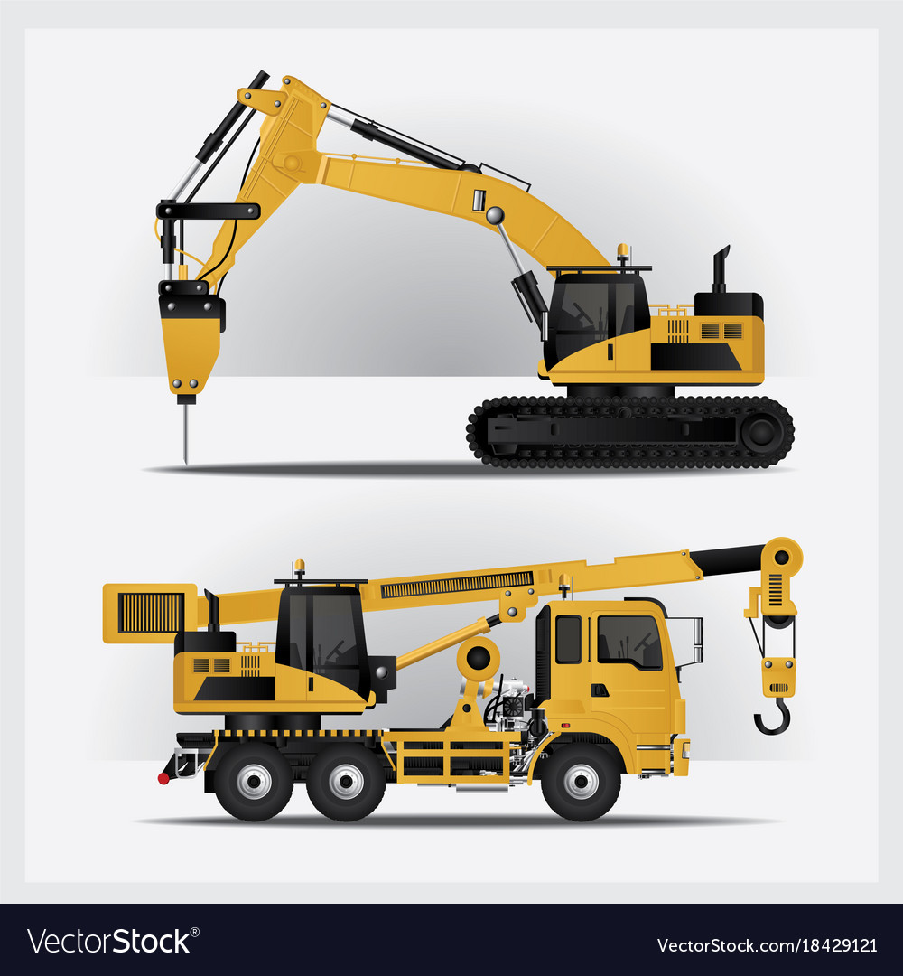 Construction vehicles Royalty Free Vector Image