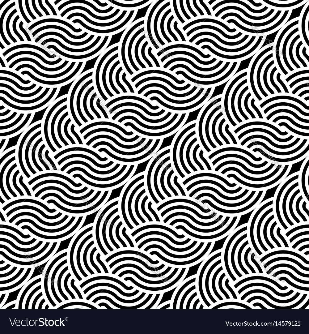 Design seamless monochrome interlaced pattern Vector Image