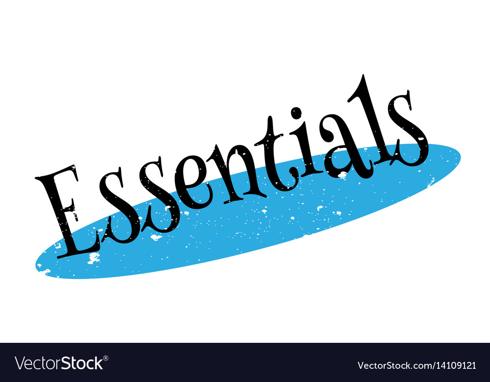 Essentials rubber stamp Royalty Free Vector Image