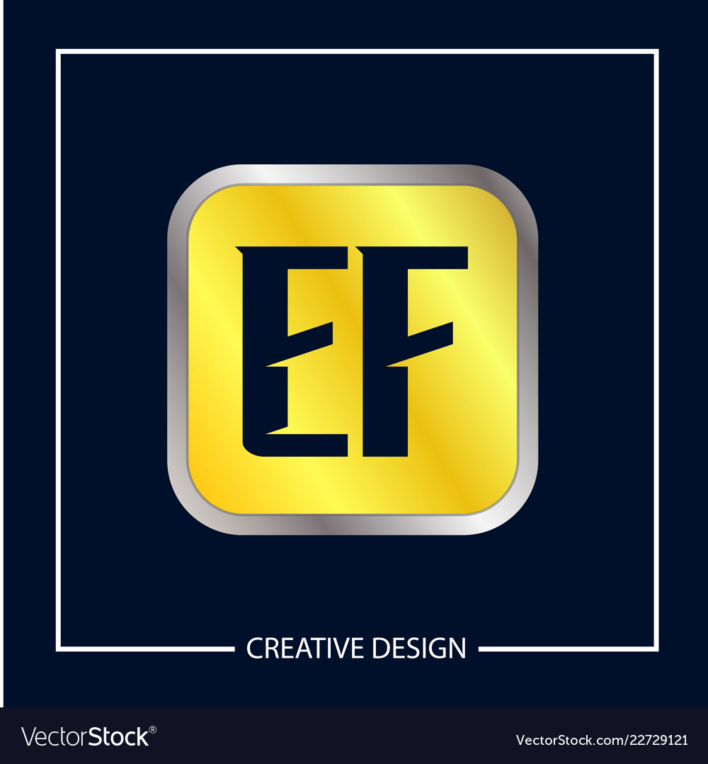 Initial letter ef logo template design Royalty Free Vector