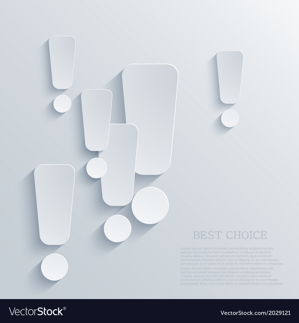 Modern exclamation mark background Eps 10 Vector Image