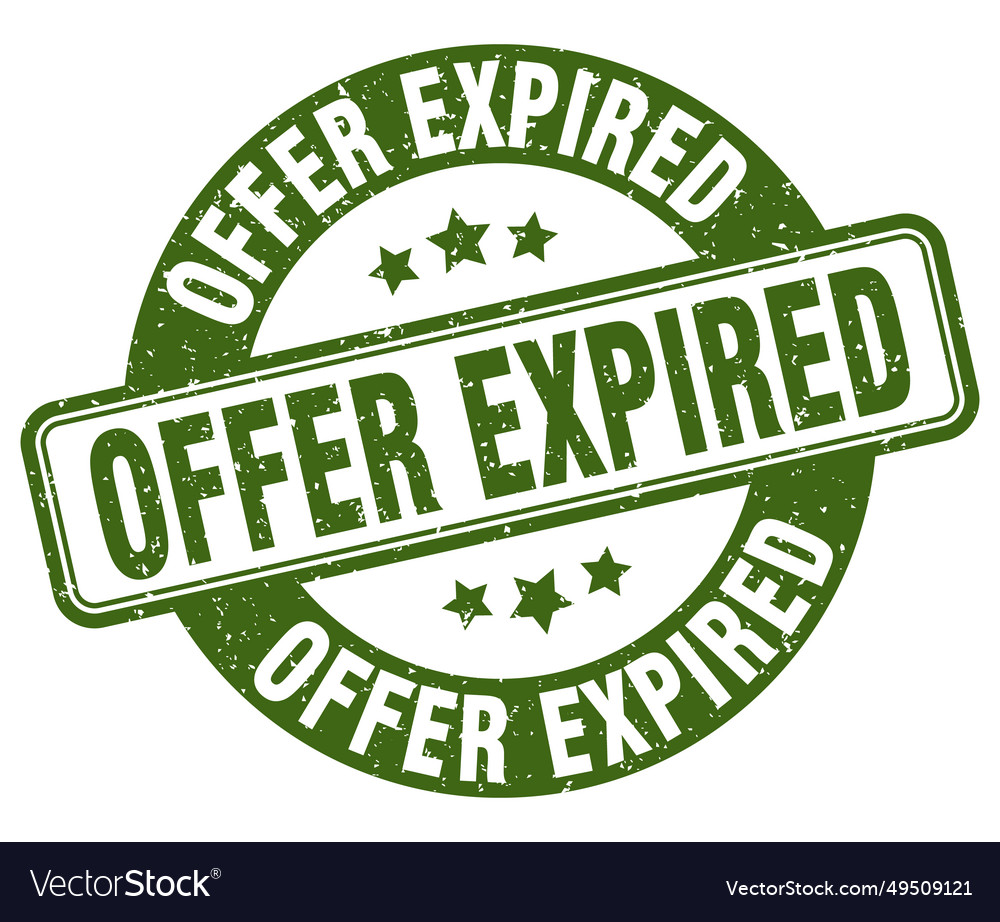 Offer expired stamp offer expired label round Vector Image