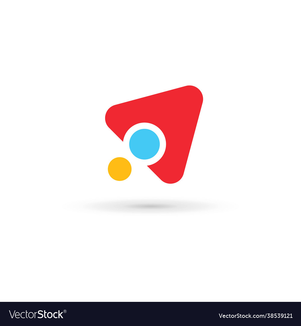 Play button arrow icon design Royalty Free Vector Image