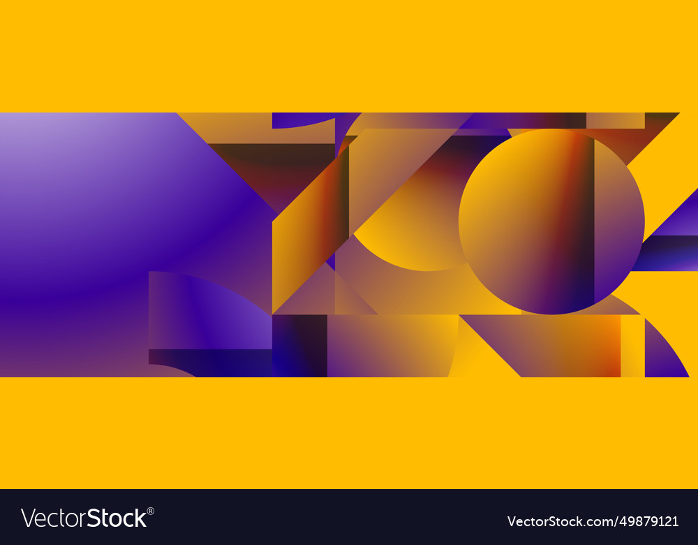 Simple geometric forms - dynamic geometric Vector Image