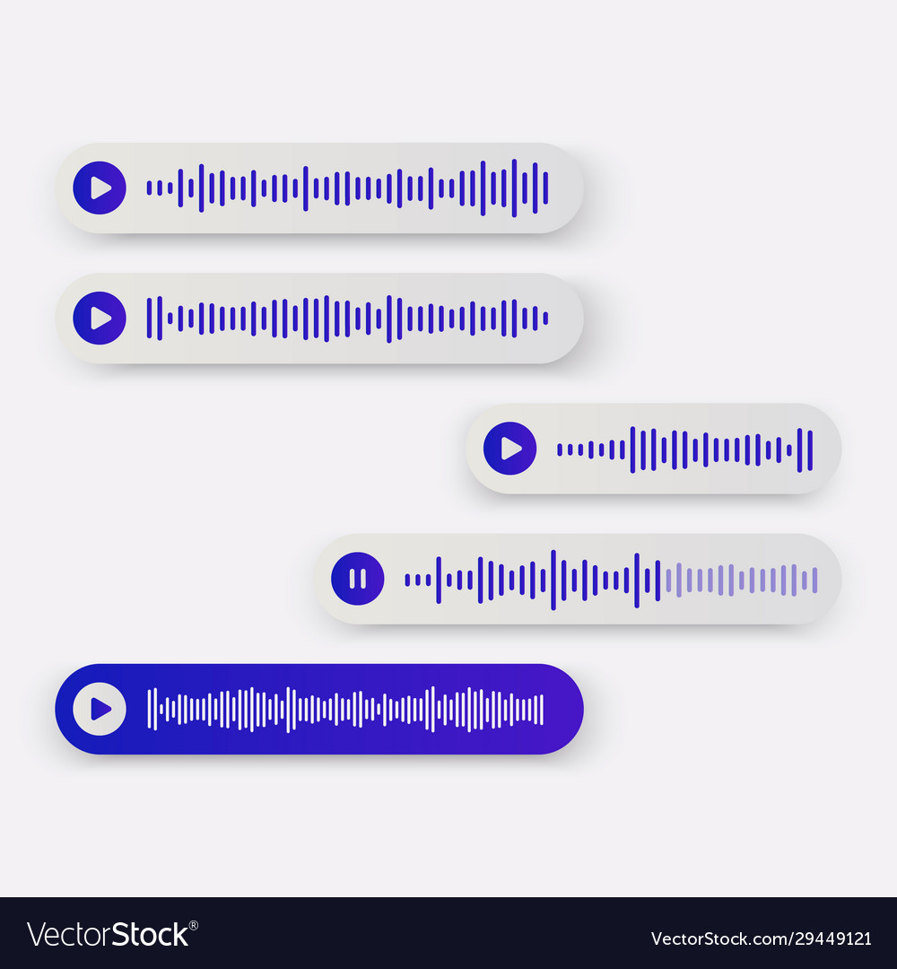 Voice messages page concept for social network Vector Image