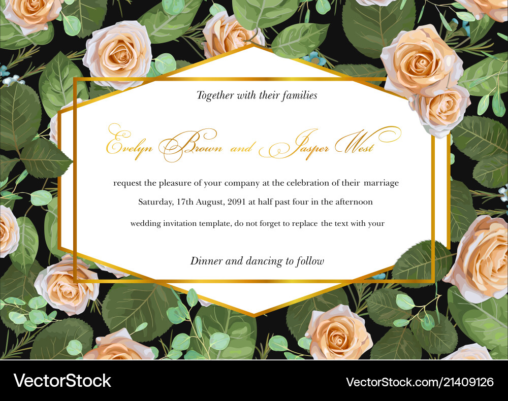 Beautiful designer flower card wedding Royalty Free Vector