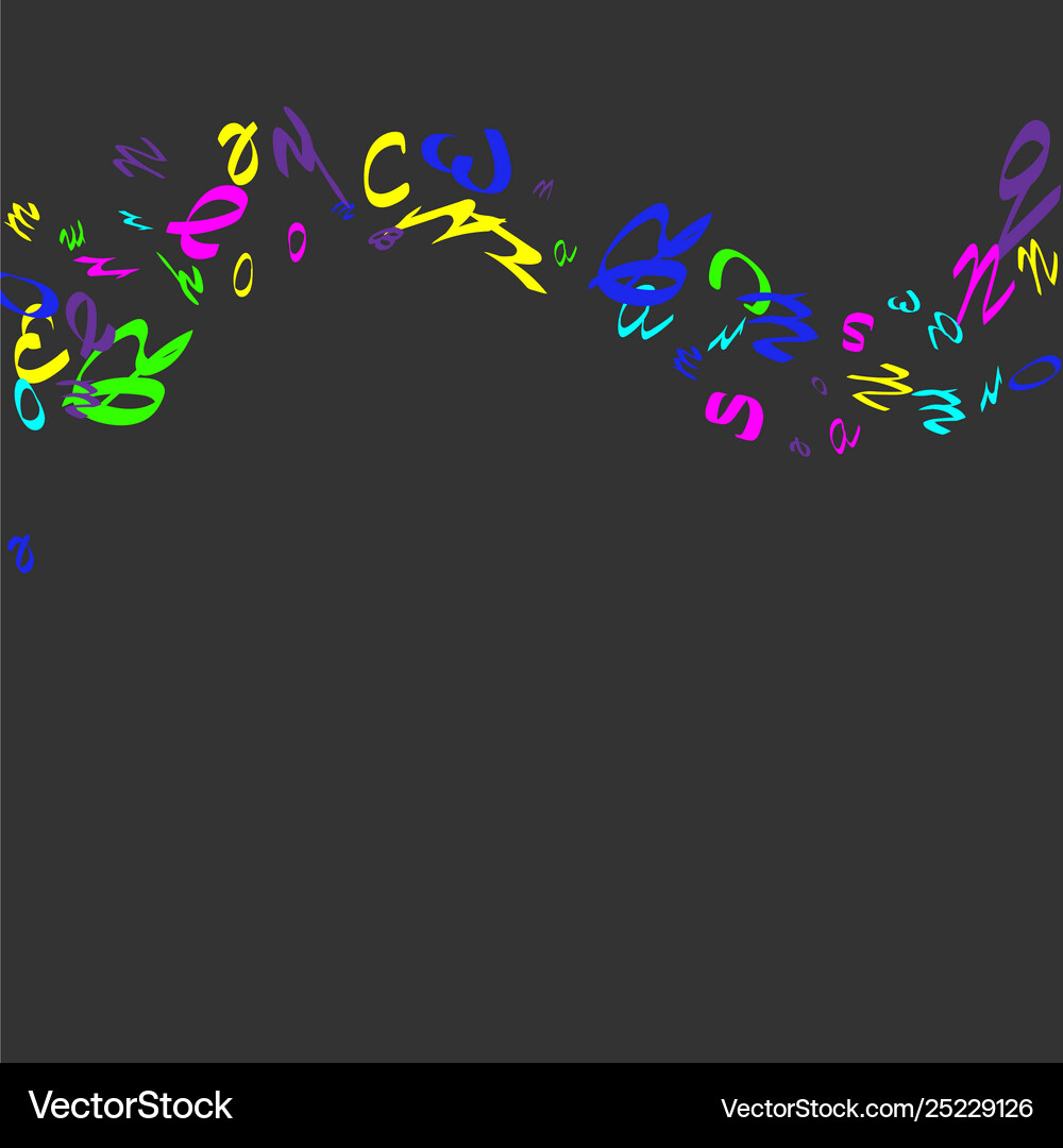 Colorful bright handwritten letters Royalty Free Vector
