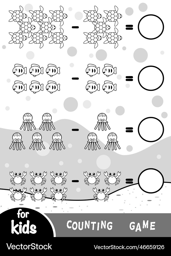 Counting game for preschool children educational Vector Image