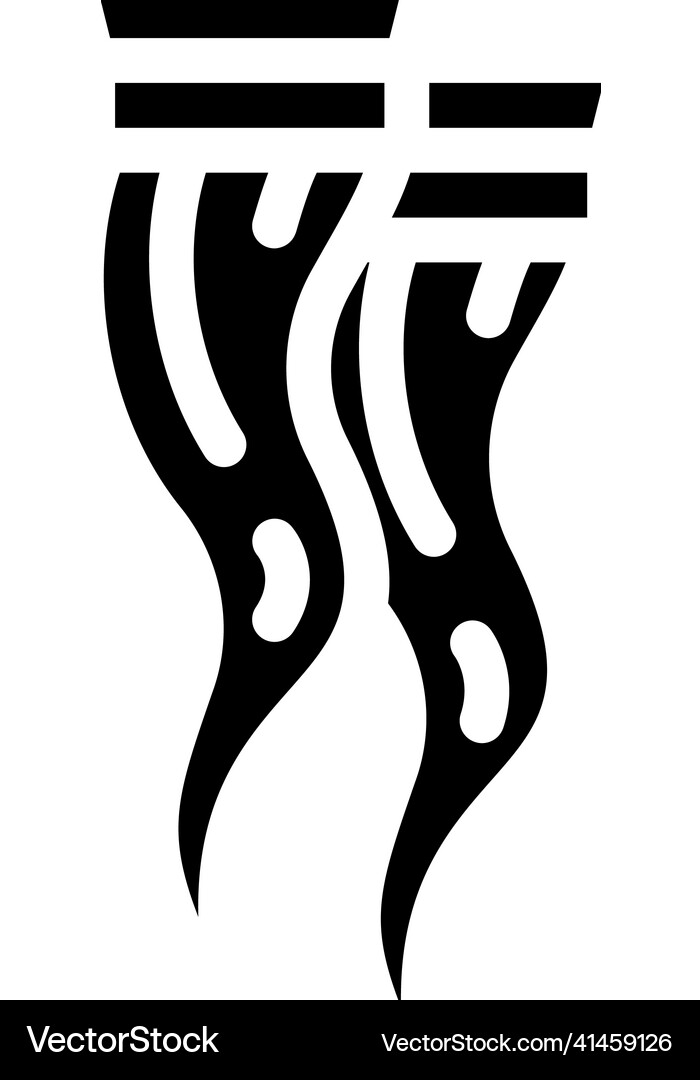 Extension hair glyph icon Royalty Free Vector Image