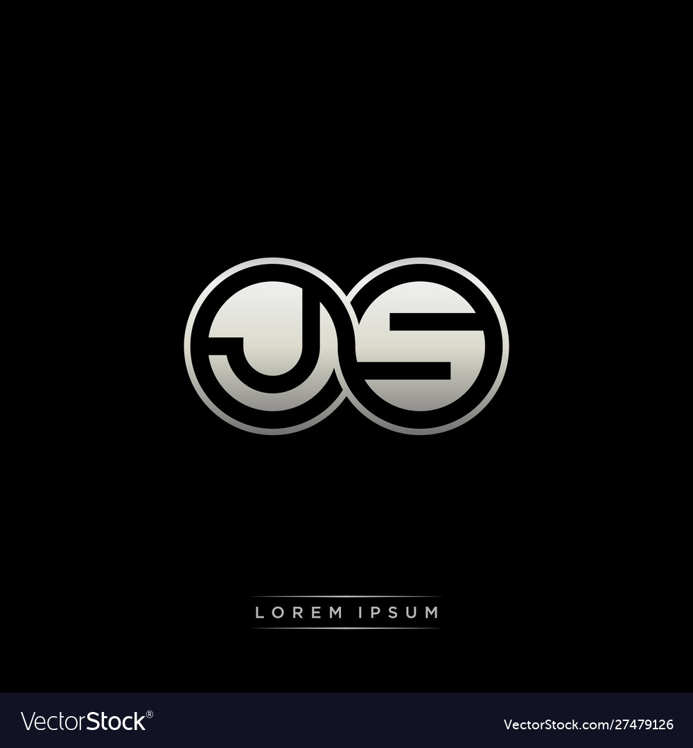 Js initial letter linked circle capital monogram Vector Image