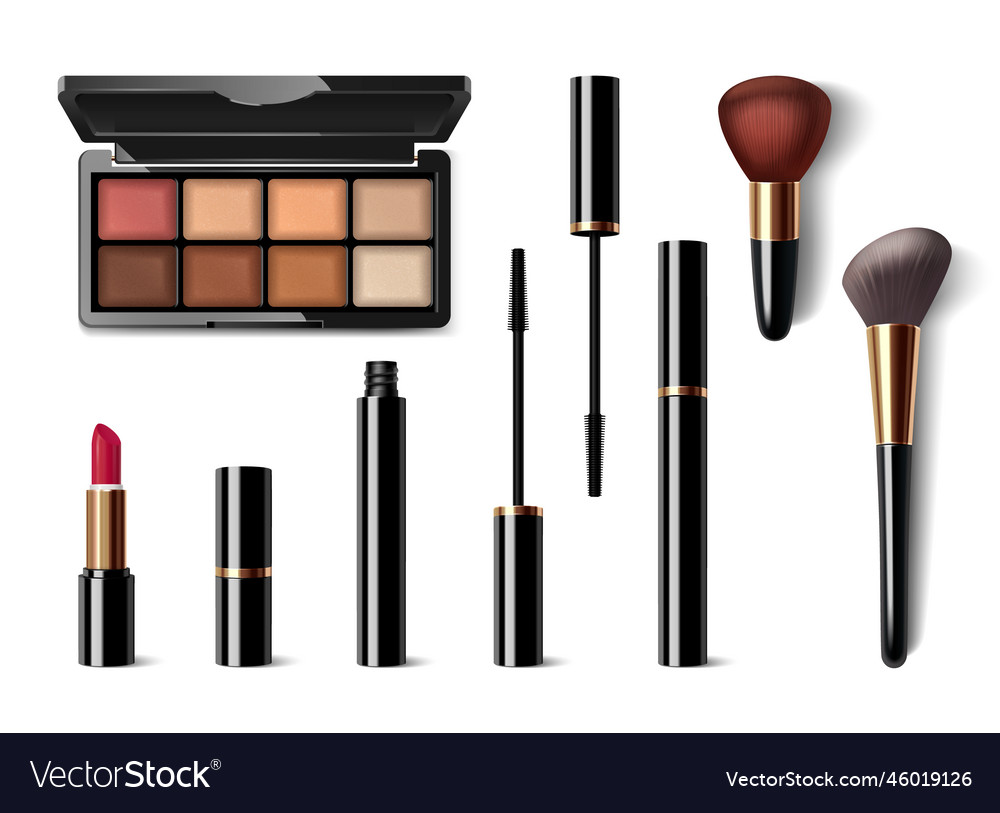 Makeup realistic set Royalty Free Vector Image
