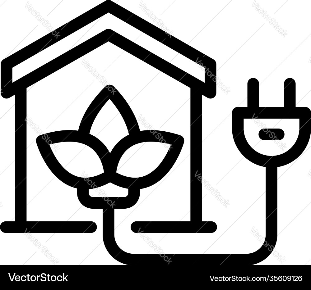 Natural energy icon outline style Royalty Free Vector Image