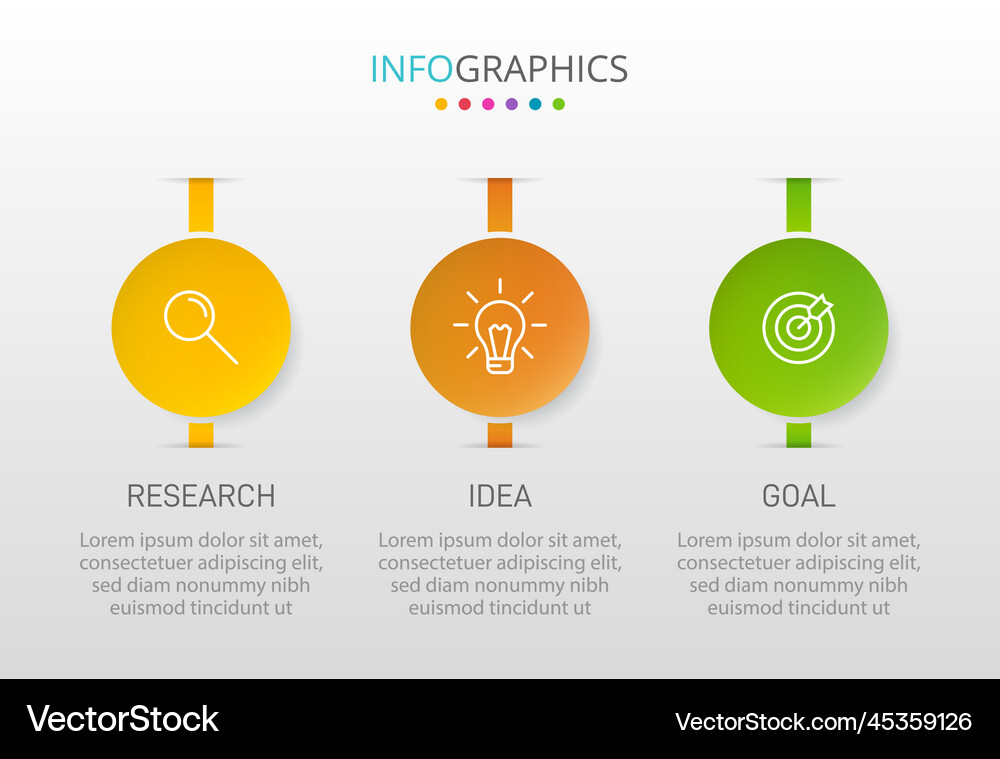 Vertical infographic design with icons and 3 Vector Image