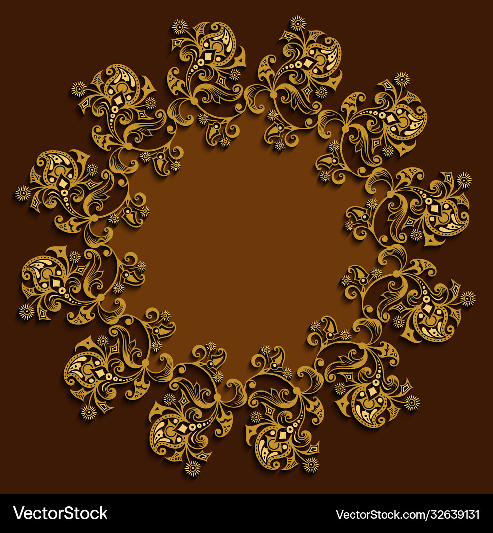Abstract ornamental nature vintage frame Vector Image