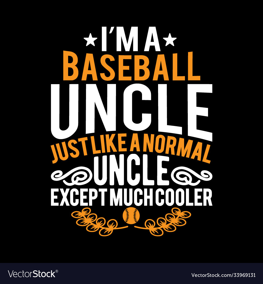 Baseball uncle design Royalty Free Vector Image