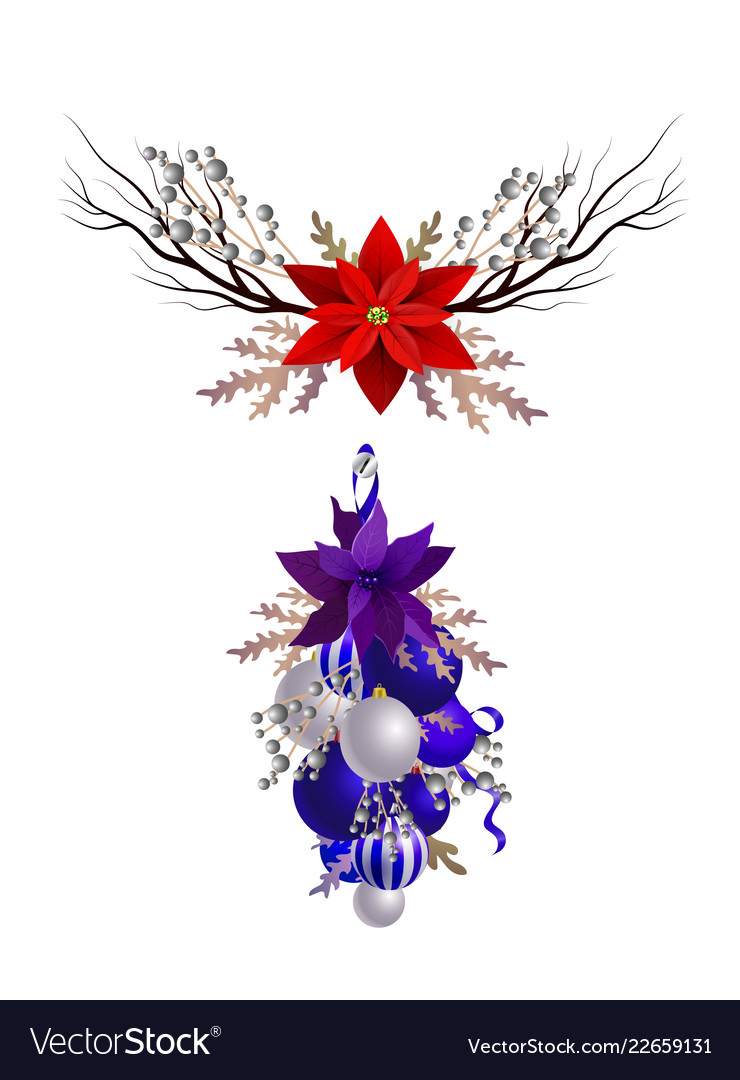 Christmas decoration set Royalty Free Vector Image